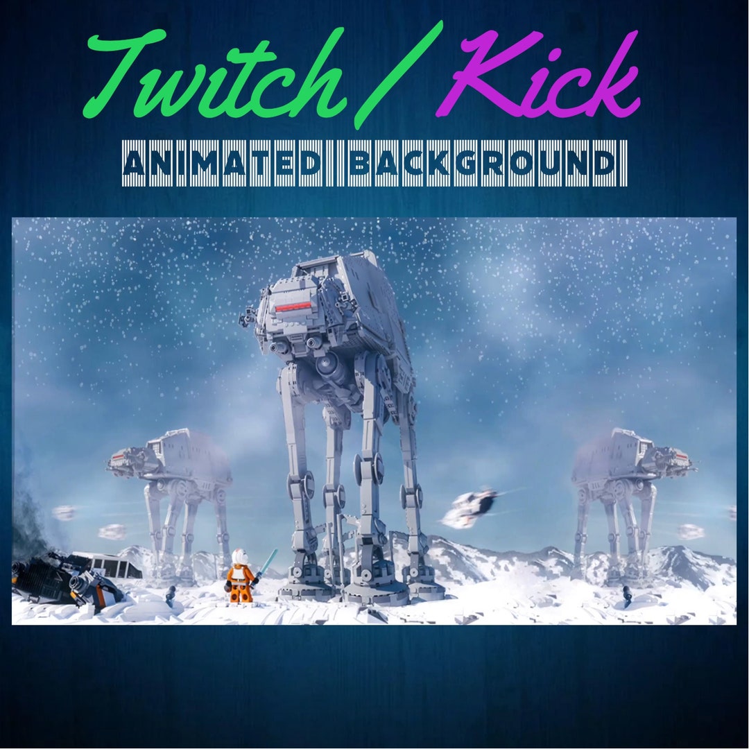 AT AT Twitch / Kick Animated Background Streaming Screens - Etsy