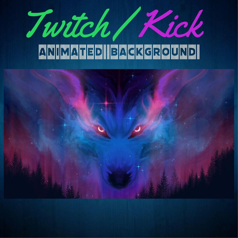 Wolf Twitch / Kick Animated Background Streaming Screens - Etsy Australia