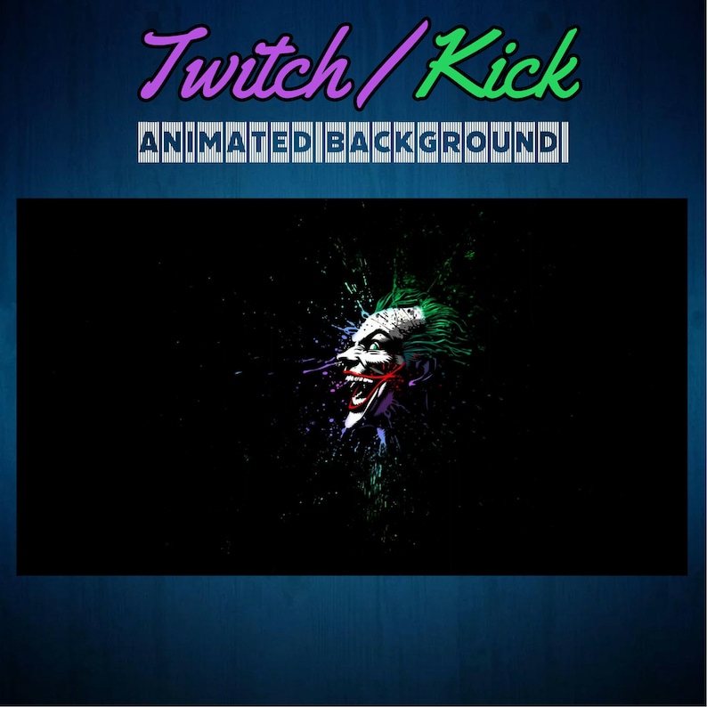Joker Twitch / Kick Animated Background Streaming Screens - Etsy
