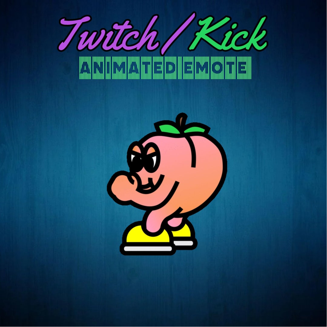 Dancing Peach Twitch, Discord Emote ,kick, Streamer, Streaming Emotes ...