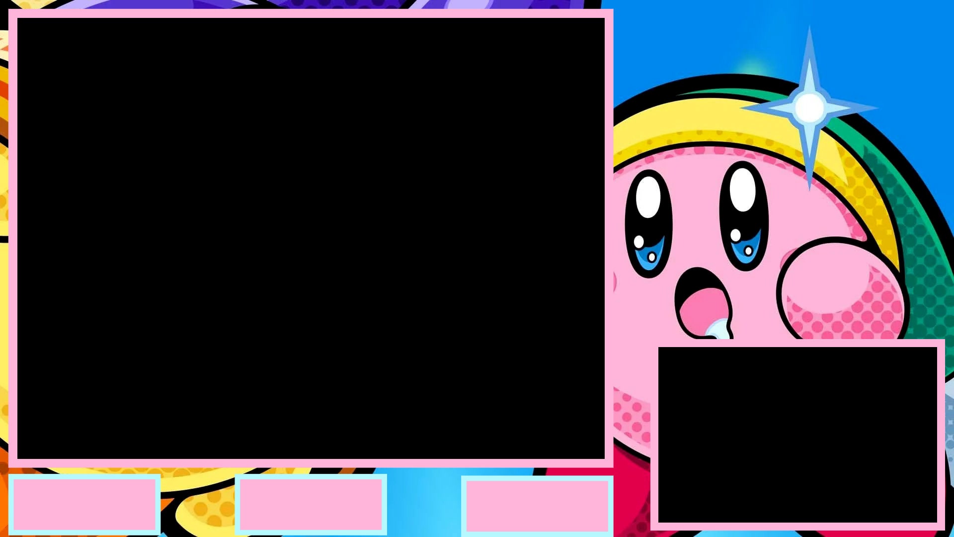 Kirby Twitch / Kick Overlay & Animated Background Streaming Screen - Etsy