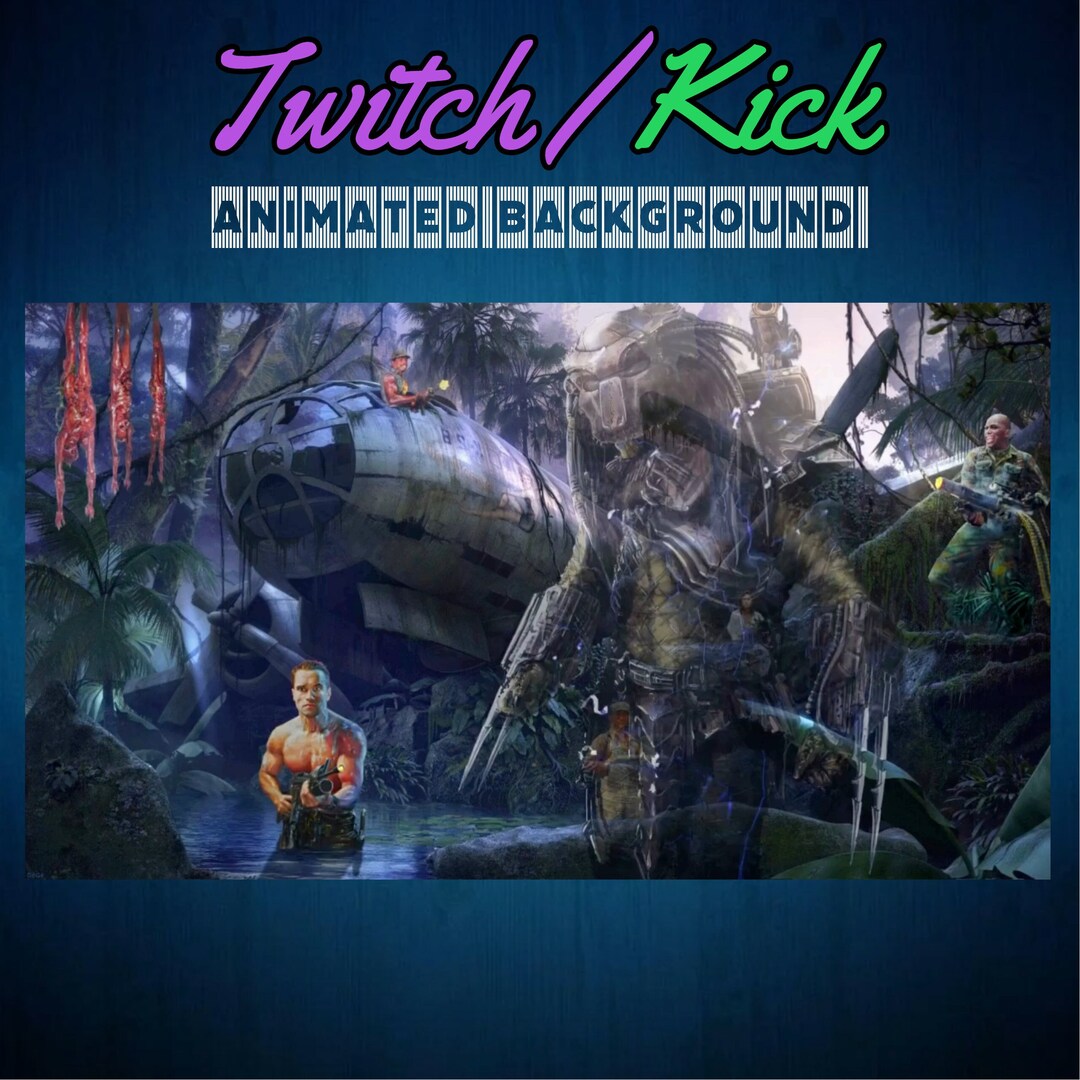 Predator with Sound Twitch / Kick Animated Background - Etsy