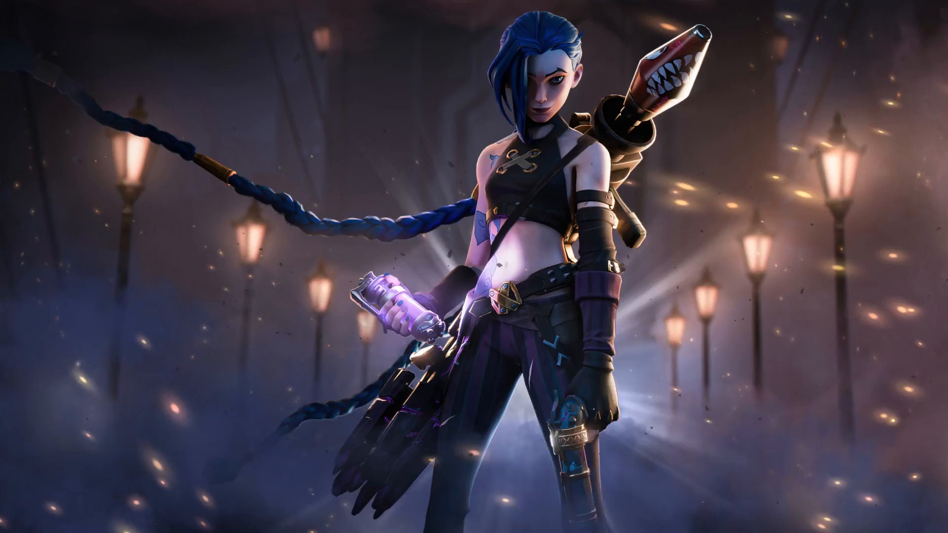 Jinx Battle Royale Twitch / Kick Animated Background Streaming Screens ...