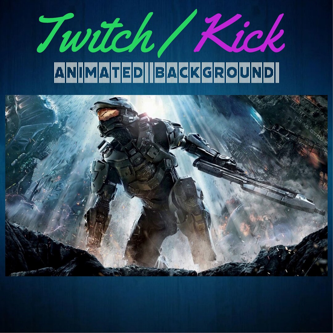 Halo Twitch / Kick Animated Background Streaming Screens - Etsy