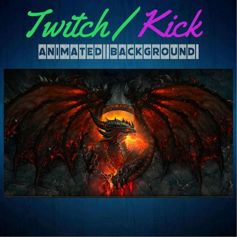 Dragon Twitch / Kick Animated Background Streaming Screens - Etsy Australia