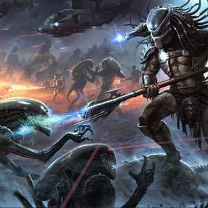 Alien Vs Predator Twitch / Kick Animated Background Streaming Screens ...