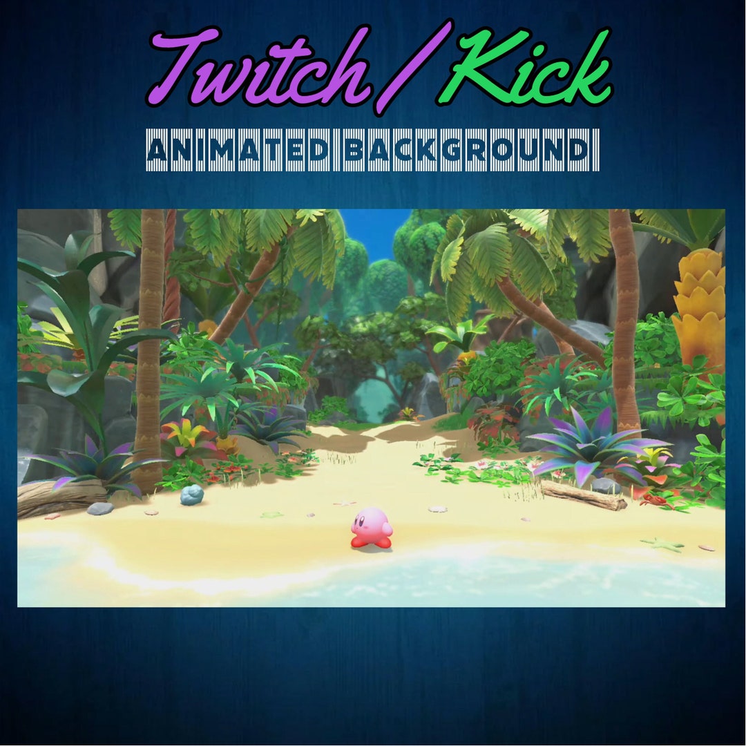 Kirby Twitch / Kick Animated Background Streaming Screens - Etsy
