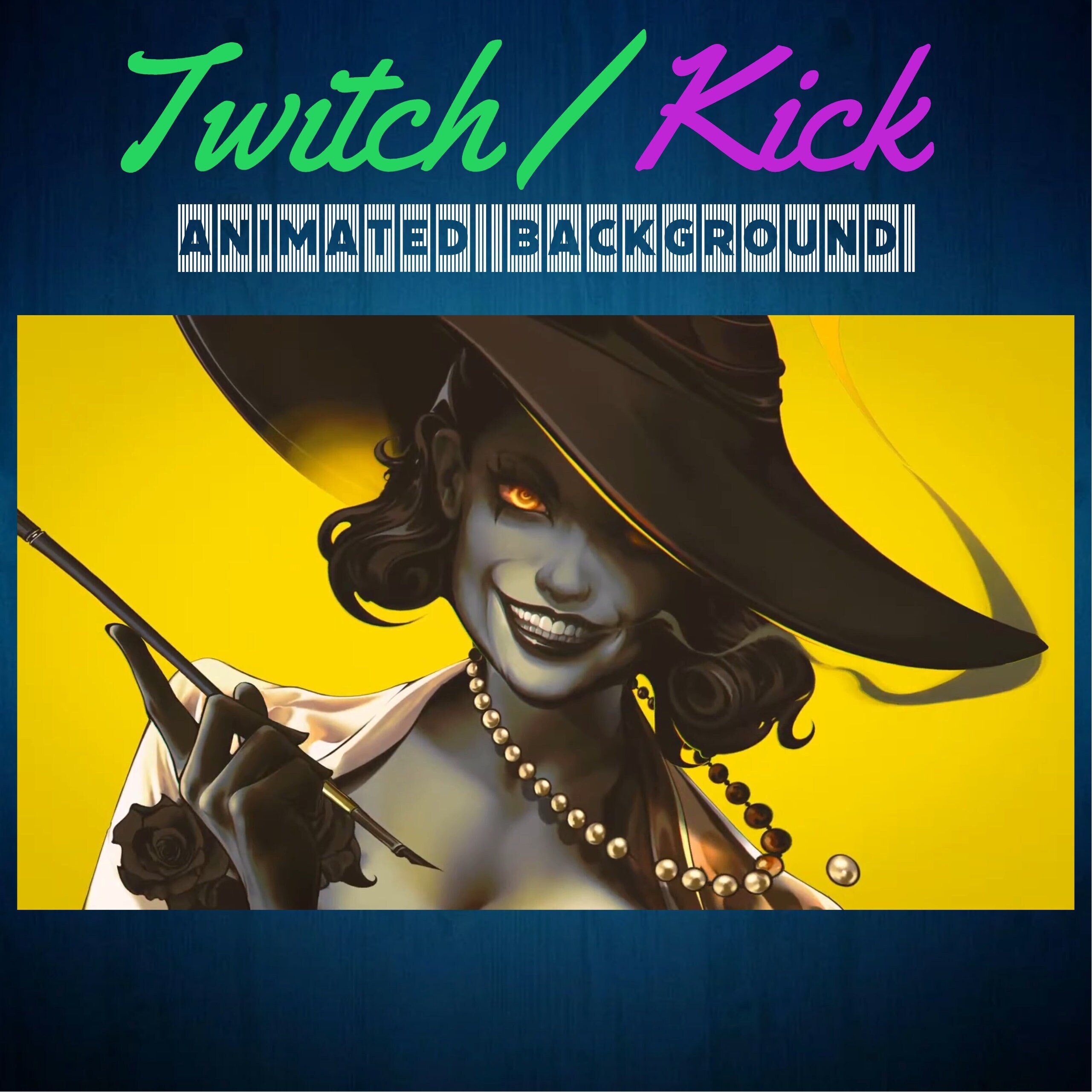 Resident Evil Lady Dimitrescu Twitch / Kick Animated Background ...