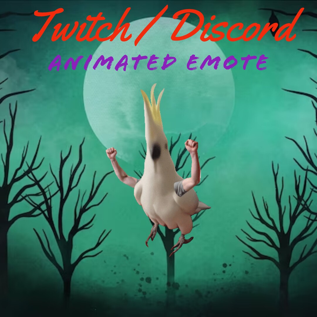 Dancing Bird Cockatoo Twitch, Discord Emote ,kick, Streamer, Streaming ...