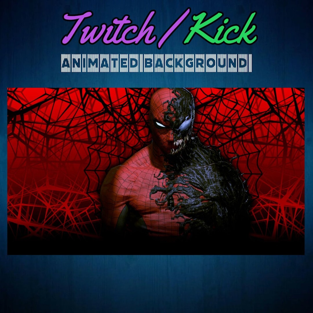 Spider Venom Twitch / Kick Animated Background Streaming Screens - Etsy