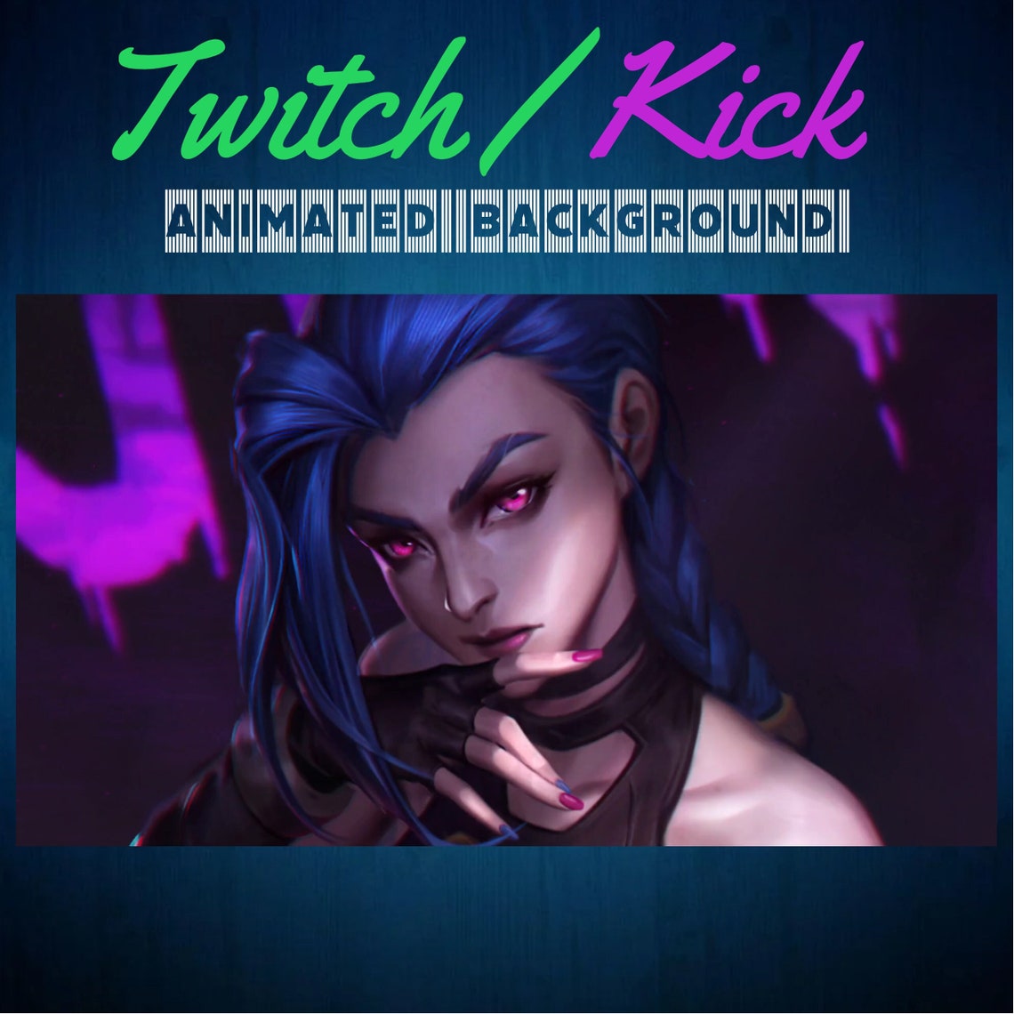 Jinx Twitch / Kick Animated Background Streaming Screens - Etsy