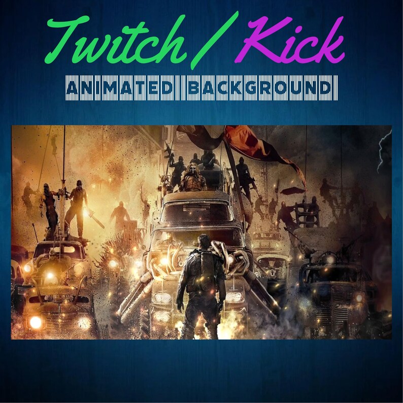 Mad Max Twitch / Kick Animated Background Streaming Screens - Etsy ...