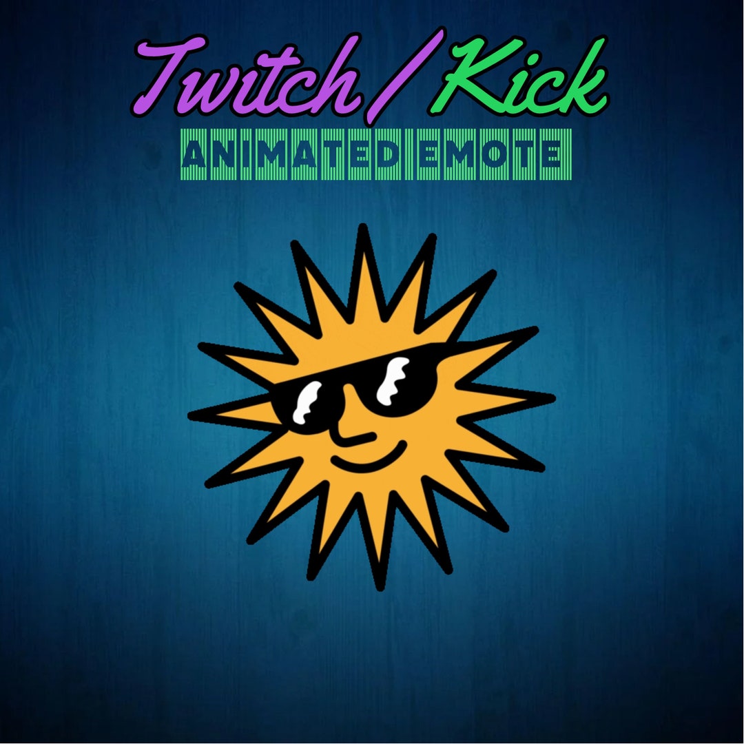 Sun Twitch, Discord Emote ,kick, Streamer, Streaming Emotes, Imessage ...