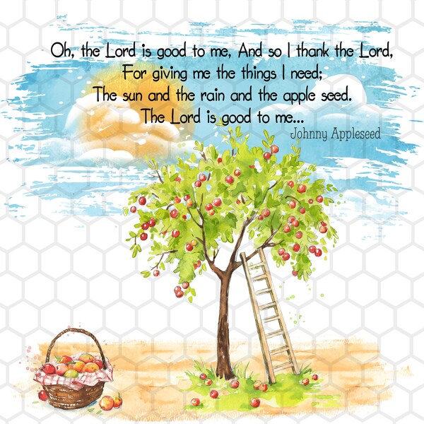 Johnny Appleseed Png - Etsy