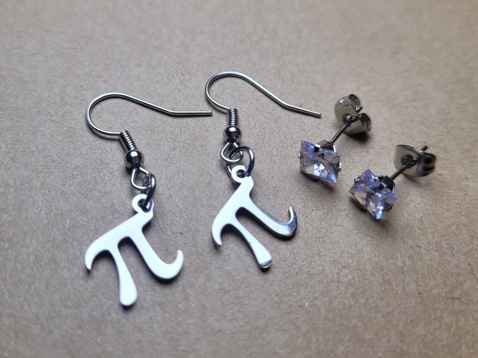 Math Earrings W/hypoallergenic Option & Bonus CZ Studs Math Gift-math ...