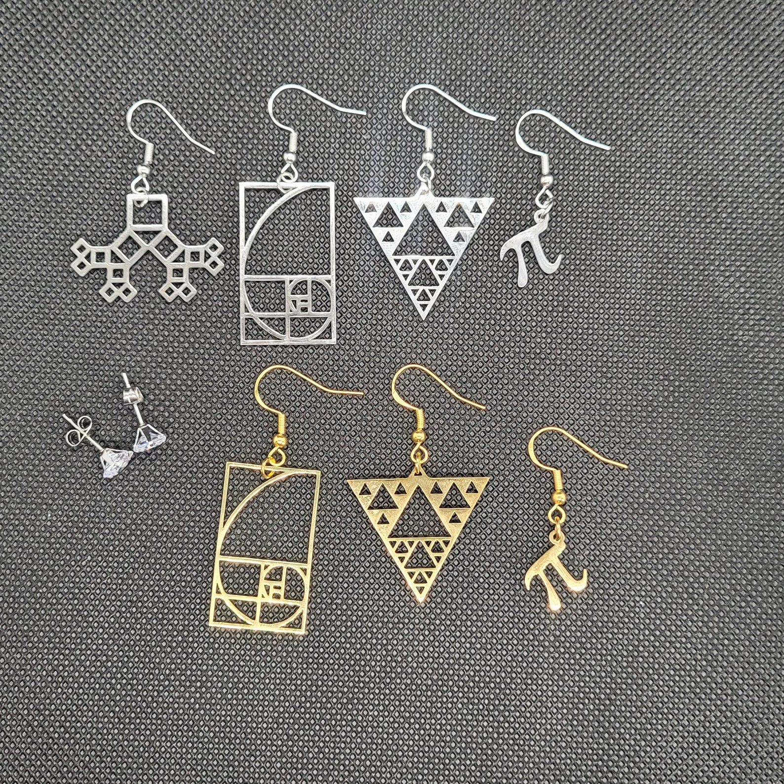 Math Earrings W/hypoallergenic Option & Bonus CZ Studs Math Gift-math ...