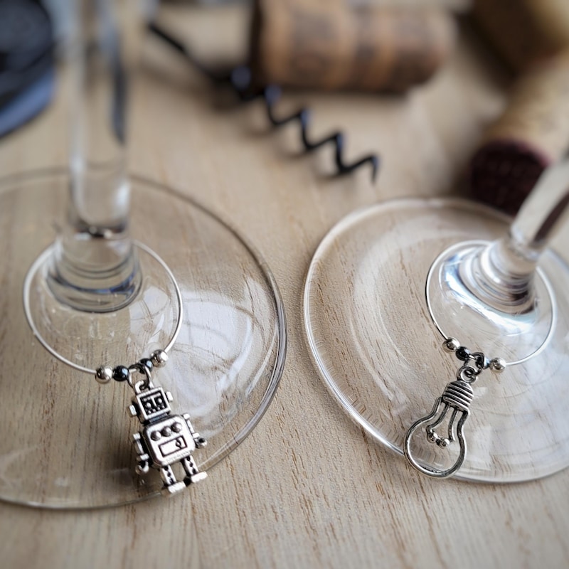 Science Wine Glass Charm - Etsy