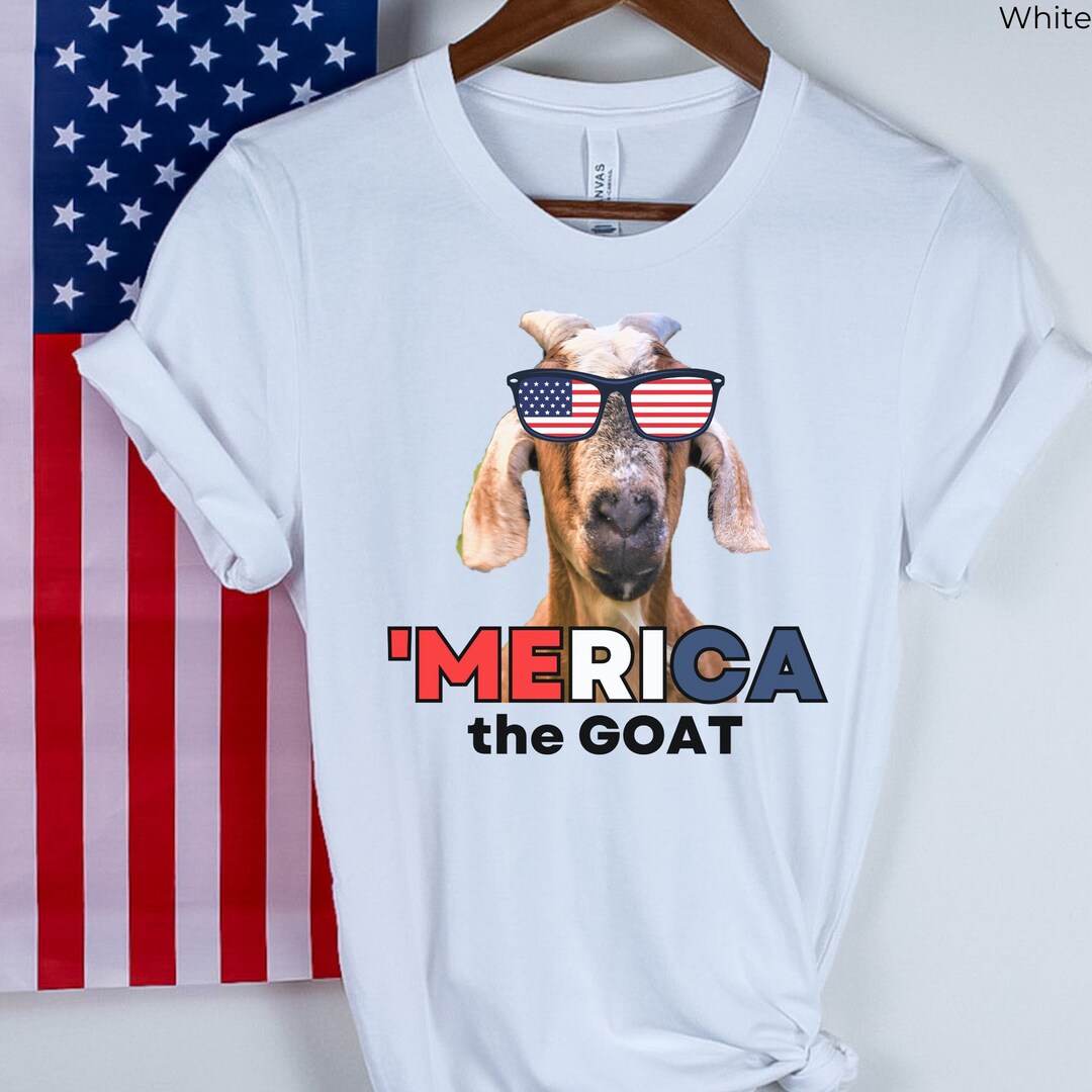 Merica the GOAT America's Birthday July 4th, Red White and Blue - Etsy