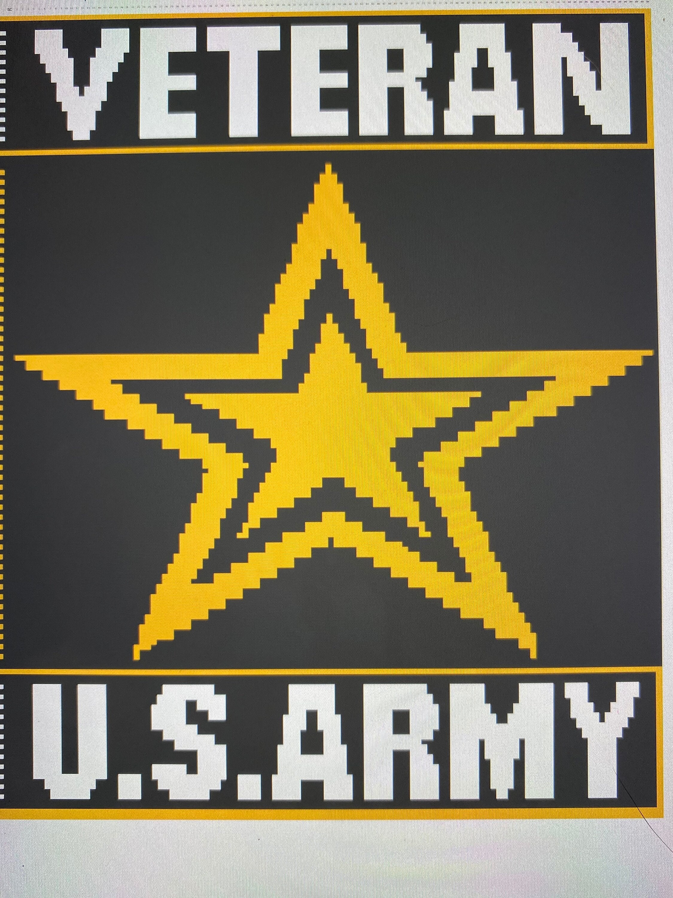 Army Veteran Mosaic Crochet Pattern Throw - Etsy