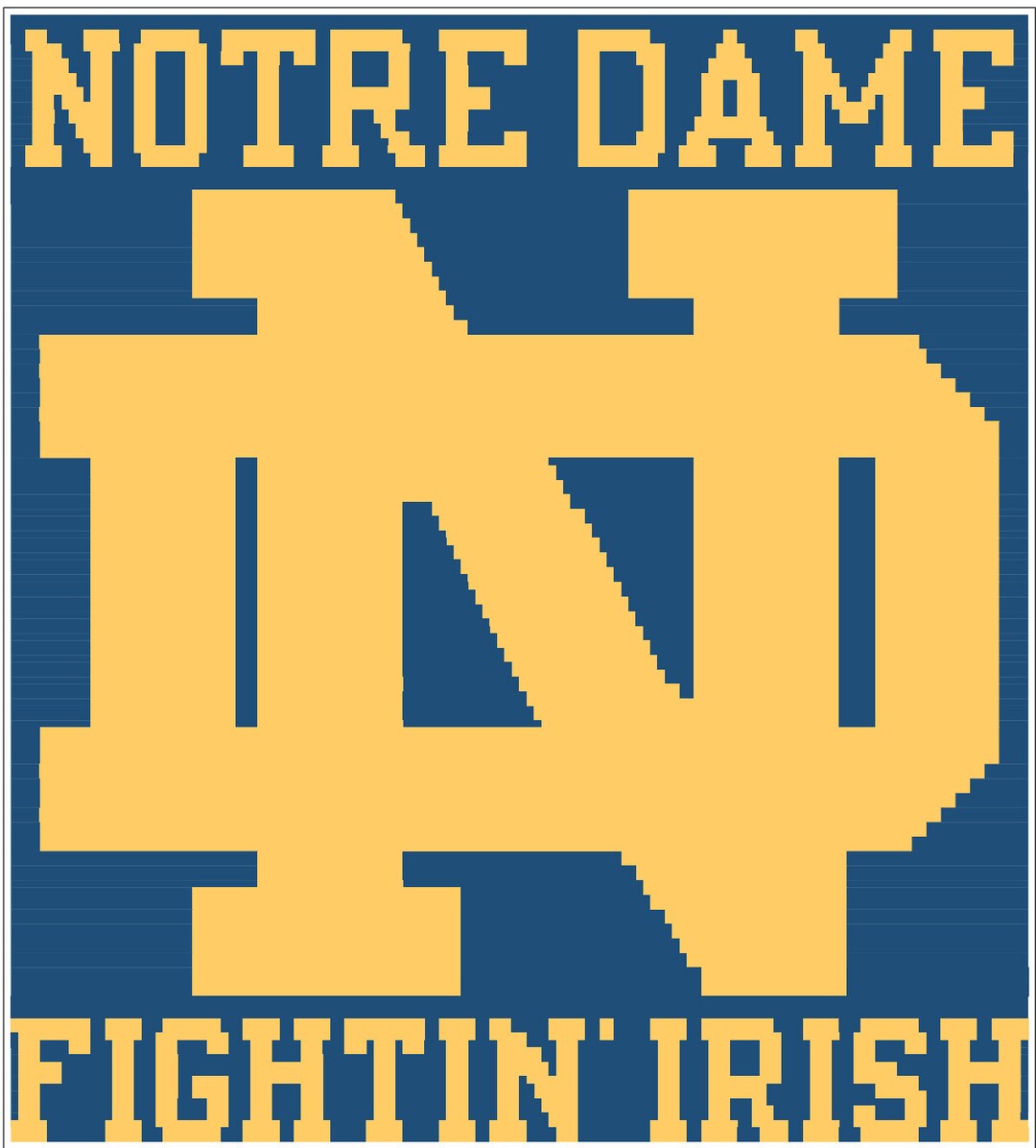ND Fan Irish Overlay Mosaic Afghan Pattern - Etsy