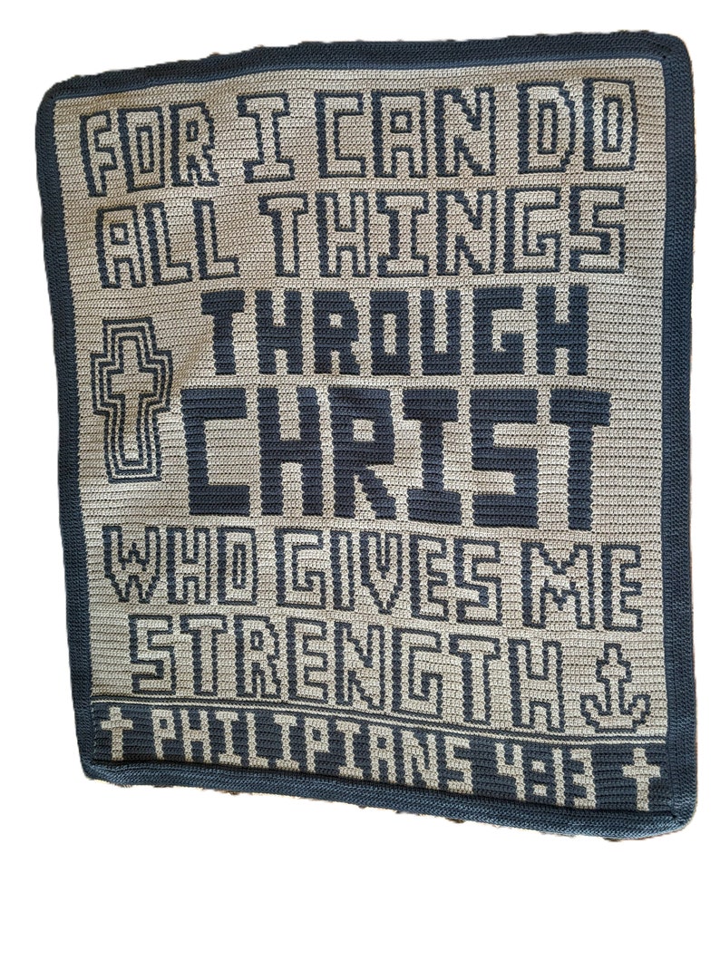 Philippians 4:13 OVERLAY MOSAIC Crochet Pattern - Chart - Etsy