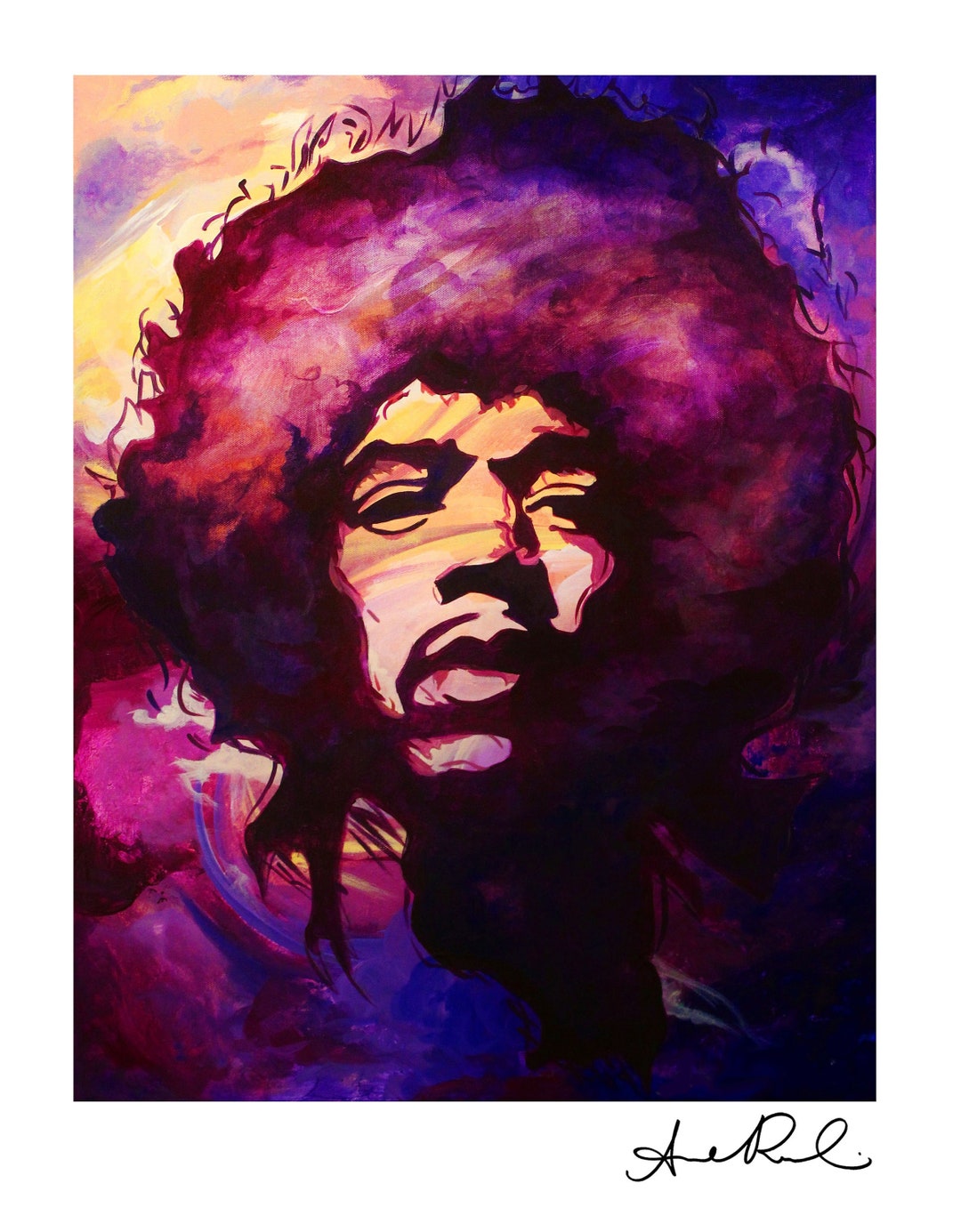 Digital File - Original Painting - Jimi Hendrix - Etsy