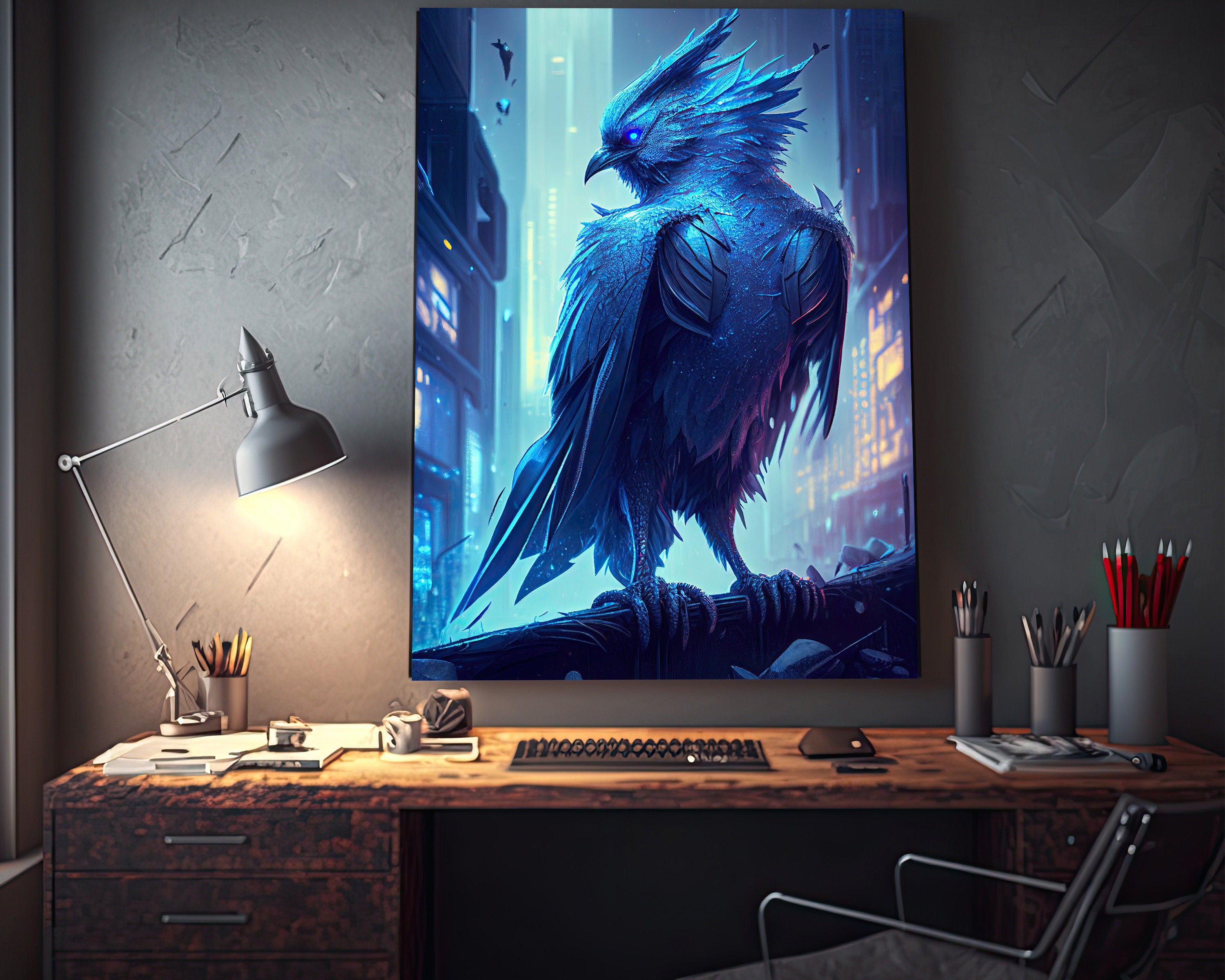 Cyberpunk Pokemon Articuno Printable Poster A4 to A1 Sizes Available ...