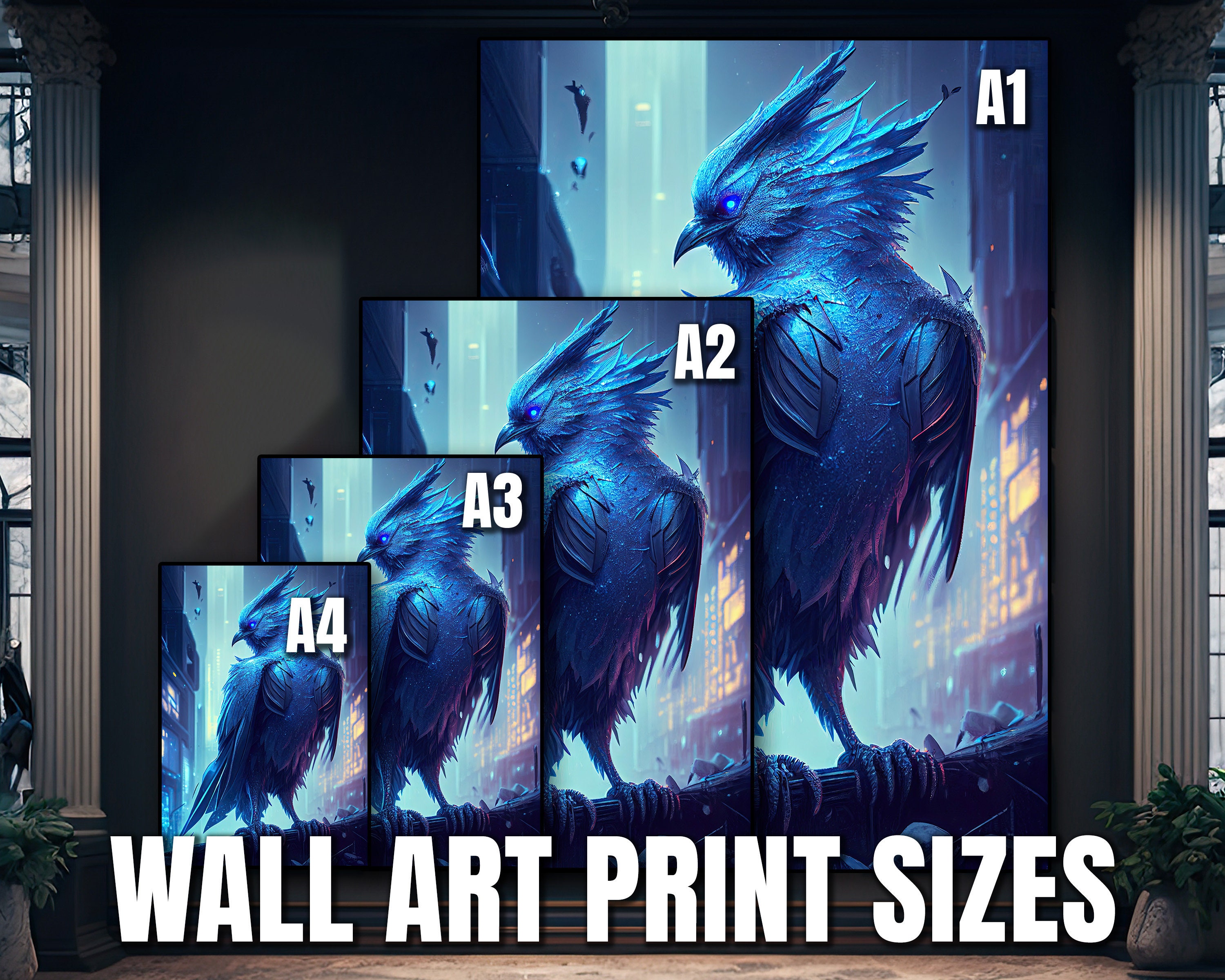 Cyberpunk Pokemon Articuno Printable Poster A4 to A1 Sizes Available ...
