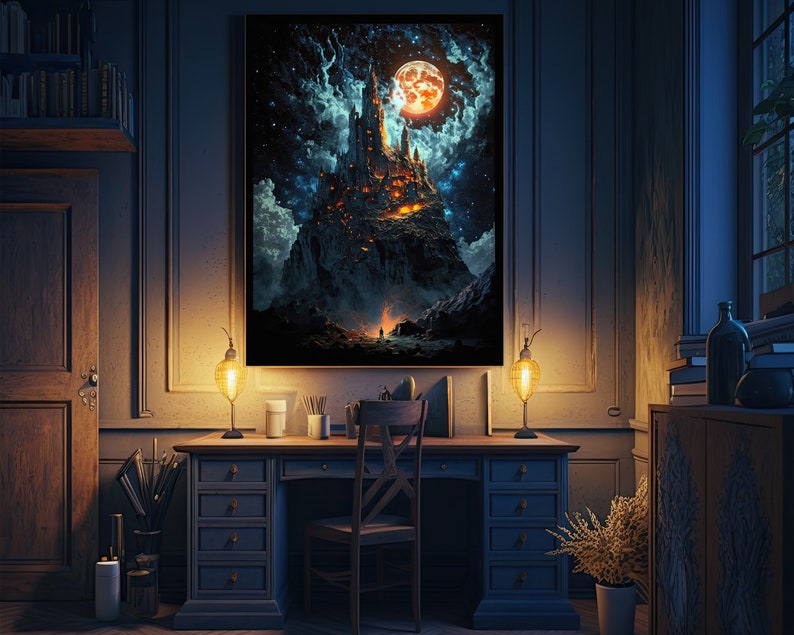 Van Gogh-inspired Castle Printable Poster - A4 to A1 Sizes Available ...
