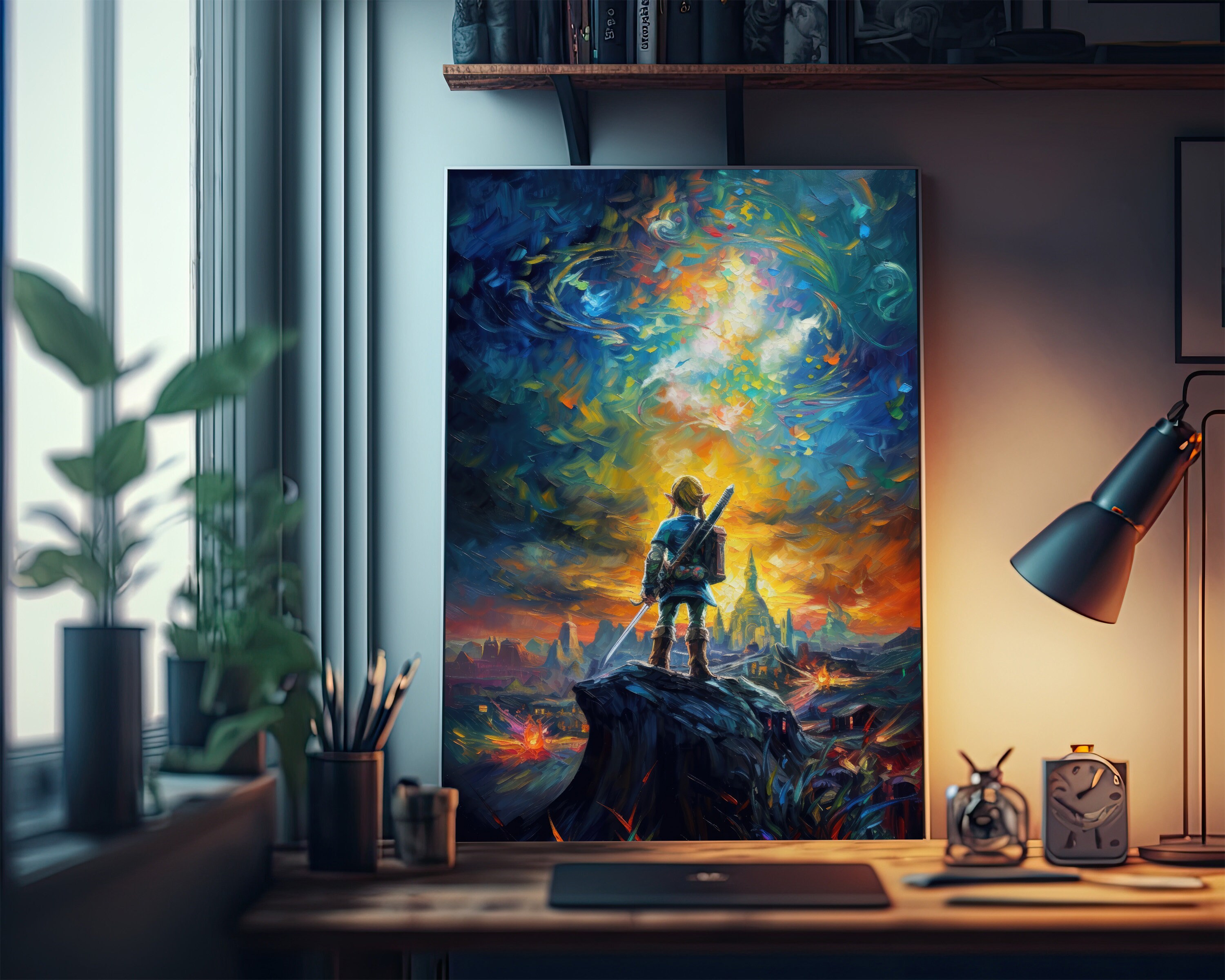 Zelda Hyrule Inspiration Painting, Download File & Print Digital Art ...