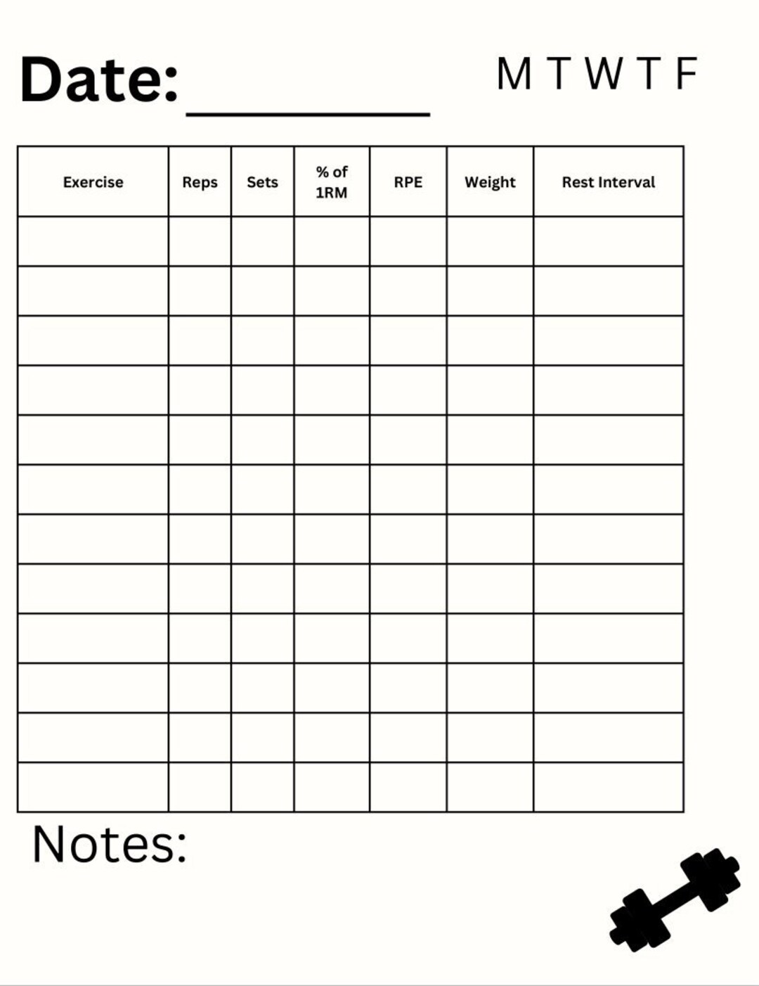 Printable Fitness Log, Exercise Organizer, - Etsy