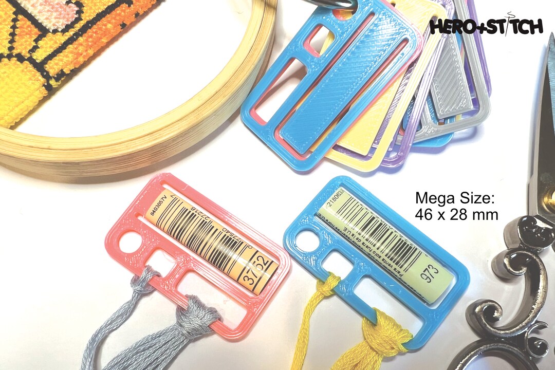 MEGA Floss Thread Drops With Label Tag Slot | Cross Stitch, Embroidery ...