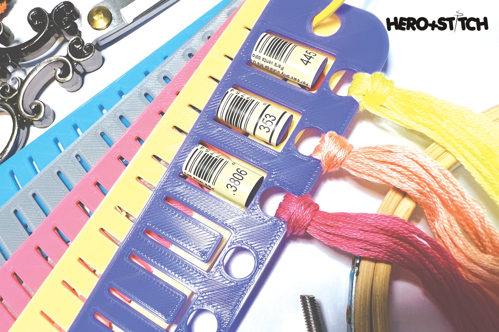 Compact Floss Thread Card Organizer With Label Tag Slots | Holds 10 ...