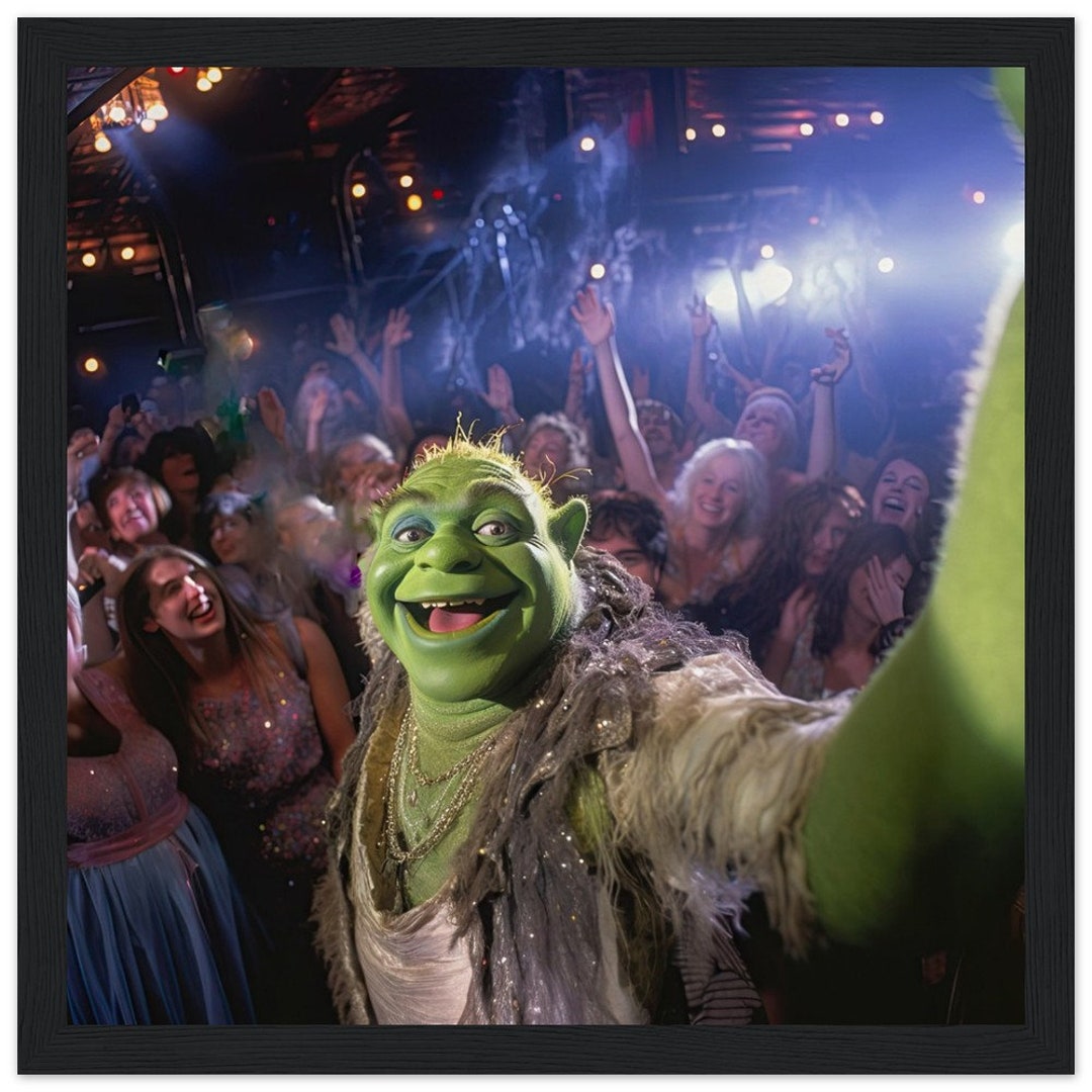 Shrek Raving Mad Shrek at a Rave - Etsy