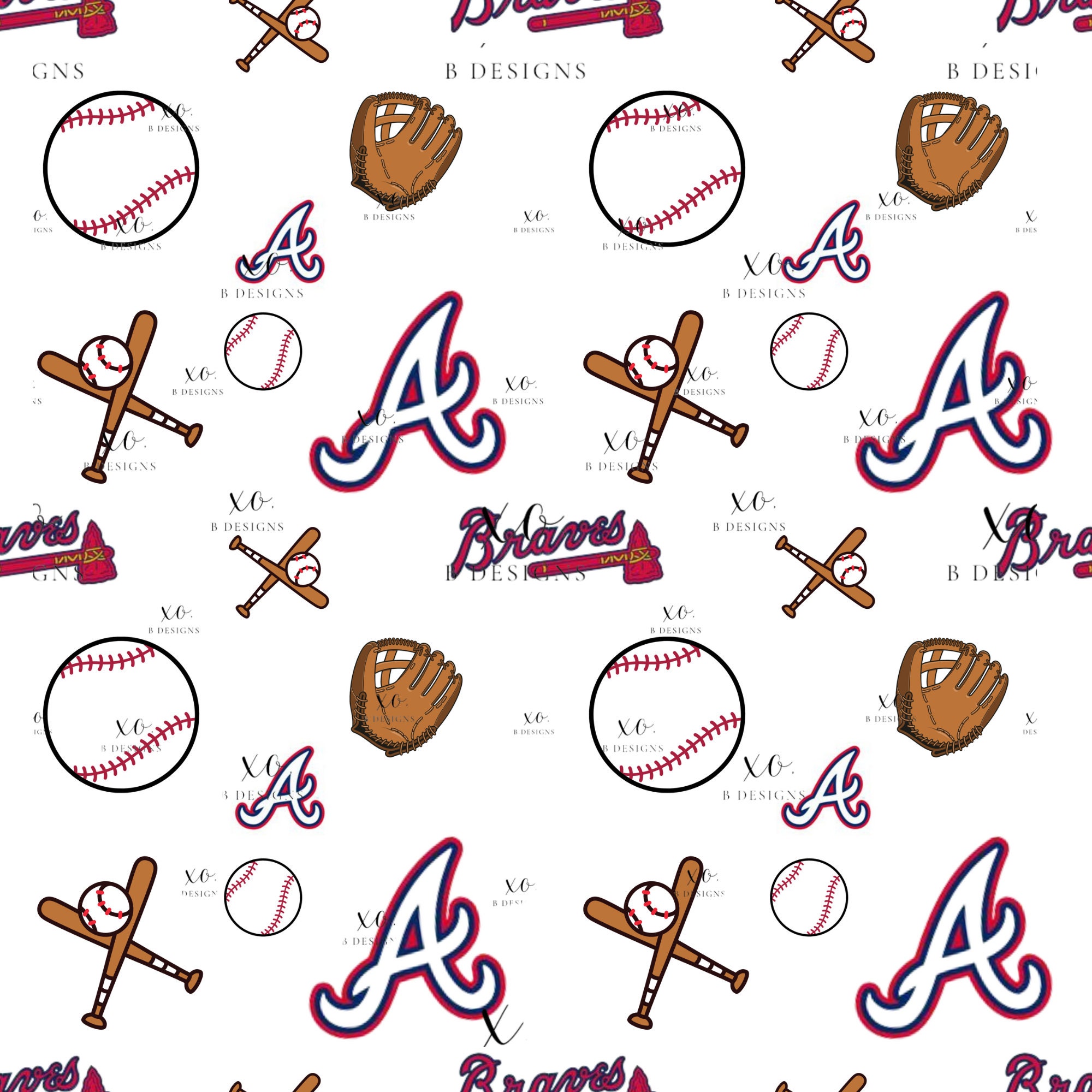 Atlanta Braves Seamless Pattern - Etsy