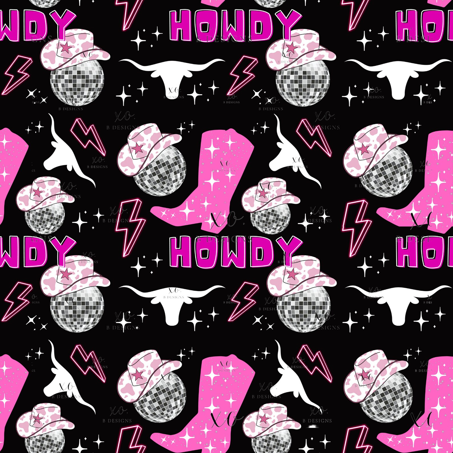 Howdy Seamless Pattern - Etsy