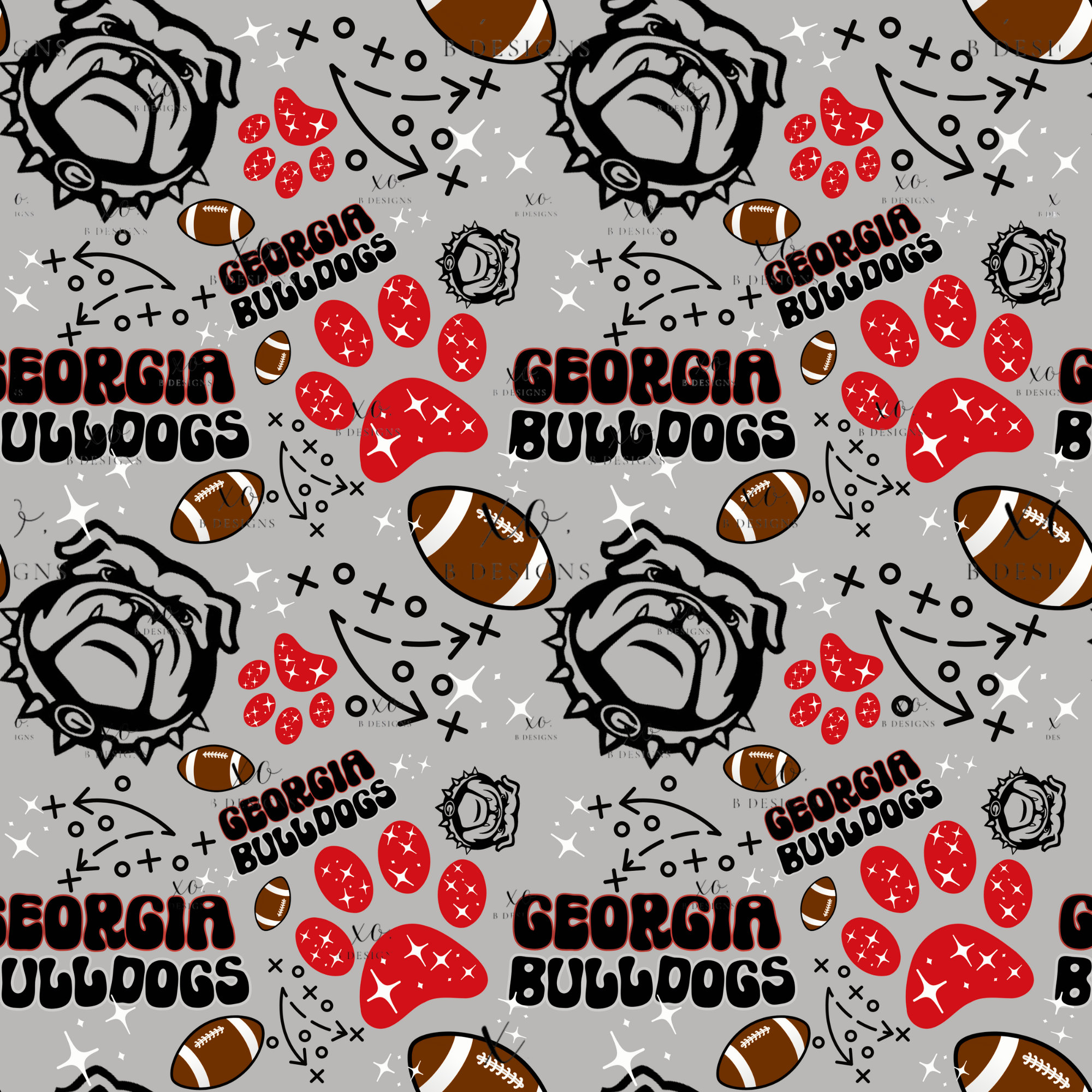 Georgia Bulldog Seamless Pattern - Etsy