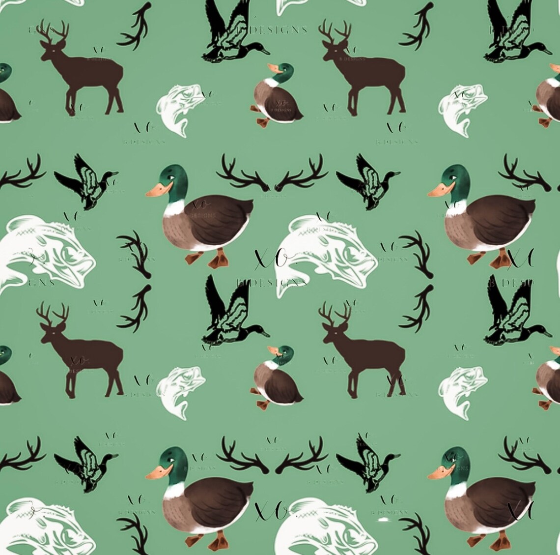 Hunting Seamless Pattern - Etsy