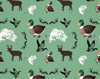 Hunting Seamless, Deer Hunting Pattern, Boy Seamless Design, Duck ...
