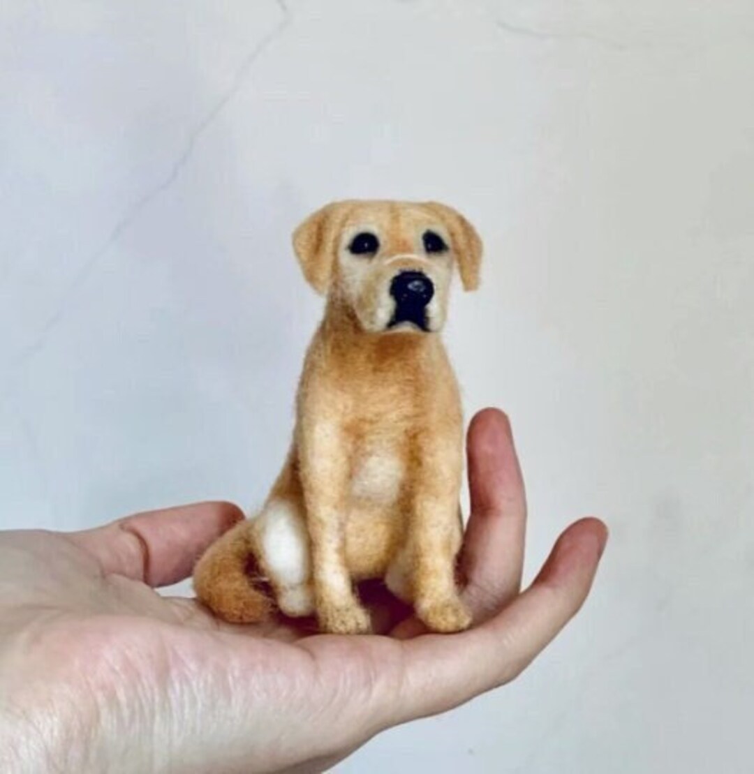 3.5 Inches Miniature Needle Felted Labrador Retriever Fgurine,needle ...