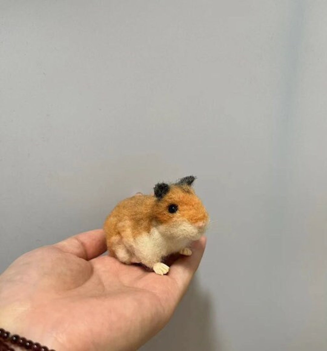 3 Inches Miniature Needle Felted Hamster Figurine ,needle Felted ...