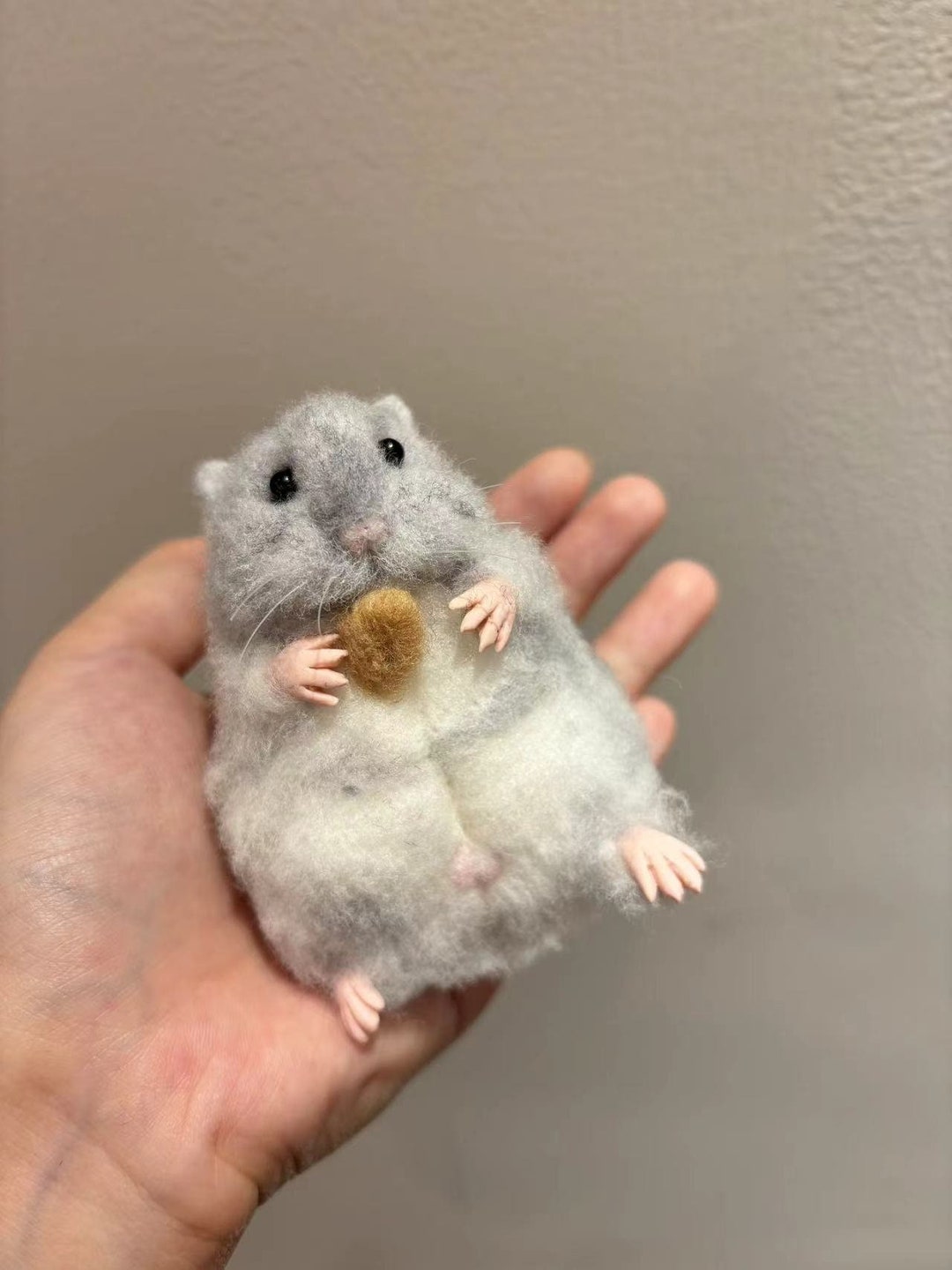 Realistic Needle Felted Hamster Figurine Replica,stuffed Hamster Plush ...