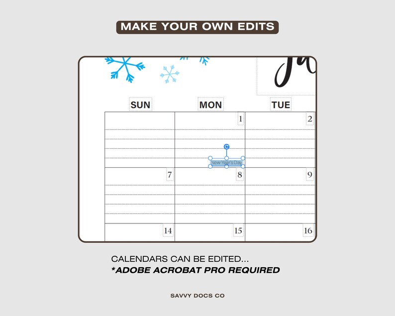 2024 Monthly Calendar Printable Planner, Instant Download PDF, Wall ...