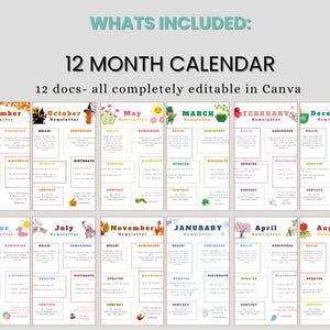 12-month Newsletter Template PDF, Classroom Newsletter, Daycare Class ...