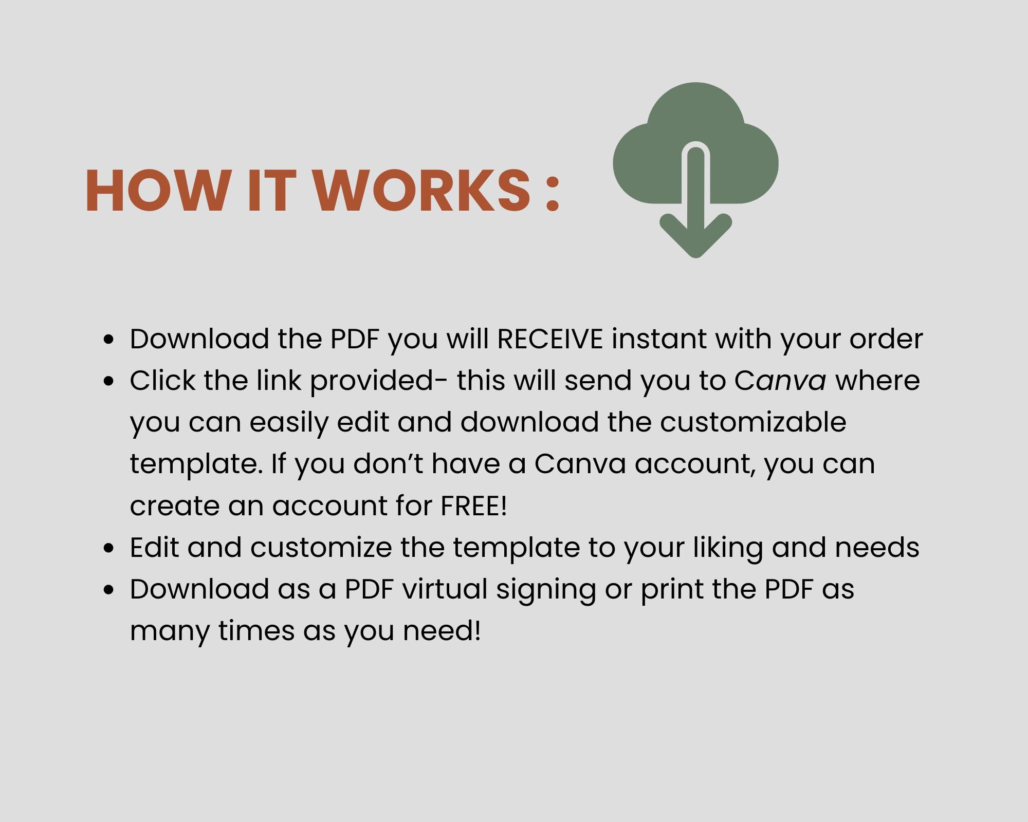 HOME DAYCARE Contract PDF Template, Childcare Agreement for Parents ...