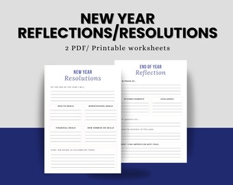 2025 New Years Resolutions Printable Year in Review Download New Years ...