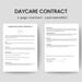 DAYCARE ENROLLMENT BUNDLE Template, Daycare Forms, Home Daycare Form ...