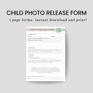 Daycare Enrollment Forms, Childcare Forms for Parents, Printable ...