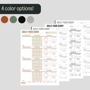 Macro Calorie Tracker, Daily Food Diary and Food Journal, Printable ...