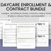 DAYCARE ENROLLMENT BUNDLE Template, Daycare Forms, Home Daycare Form ...